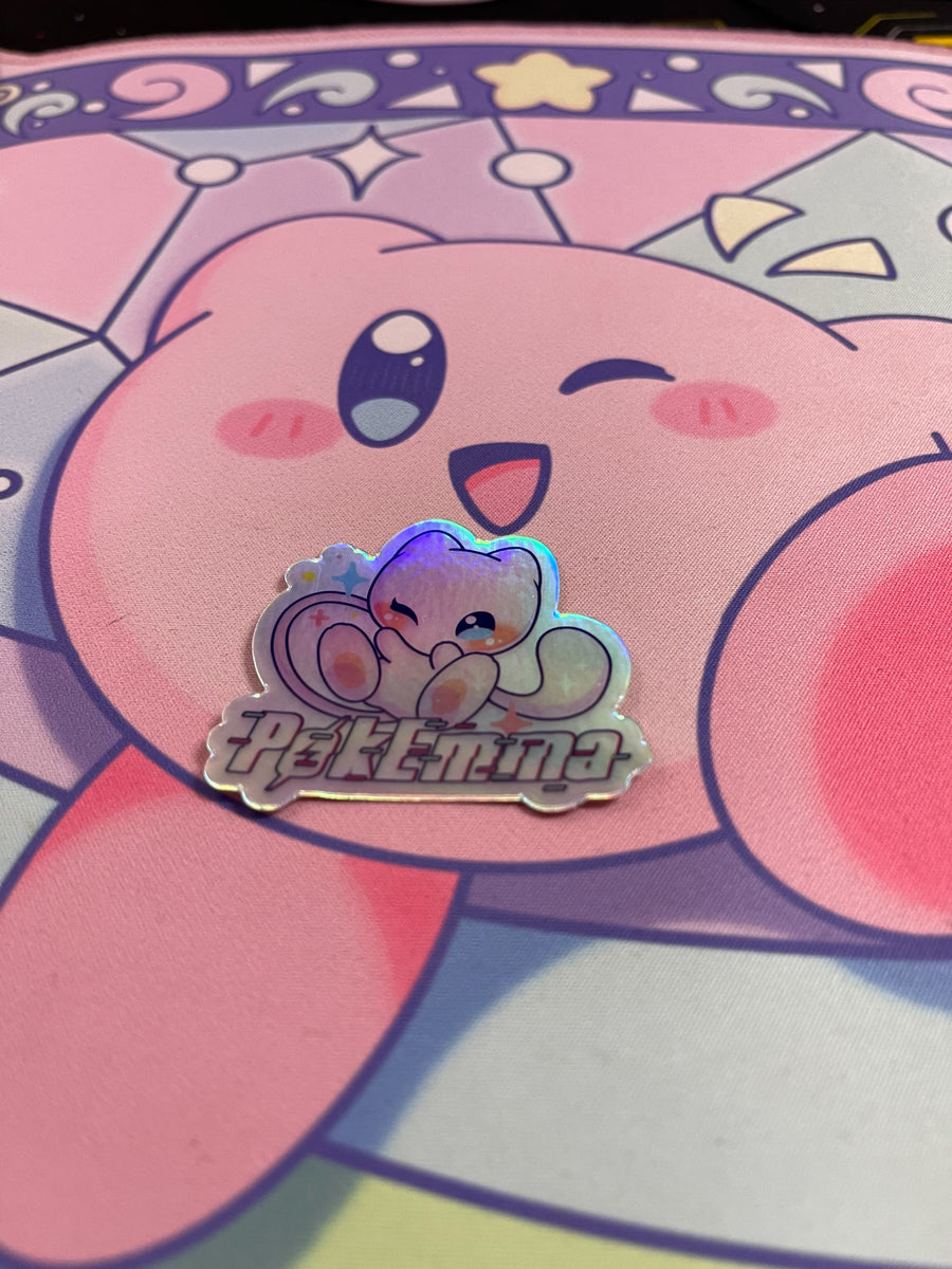 HOLOGRAPHIC Mew Sticker! – PokEmma